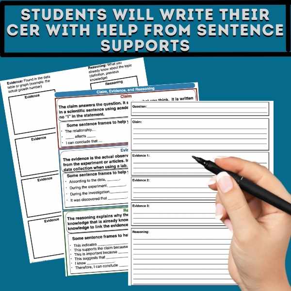 Claim Evidence Reasoning Practice | Ecoysystems CER Activity with ...