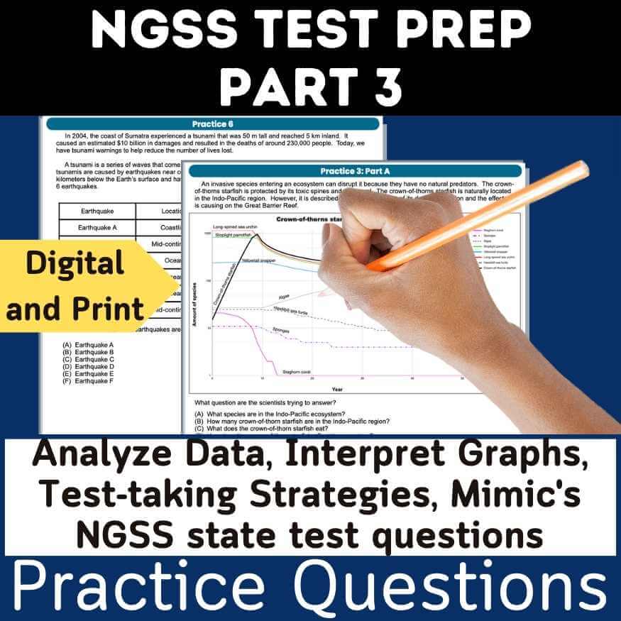 Science Test Prep NGSS Test Taking Strategies and Practice Problems ...