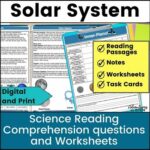 Space (Solar System and Stars) 7 Science Reading Comprehension Passages ...
