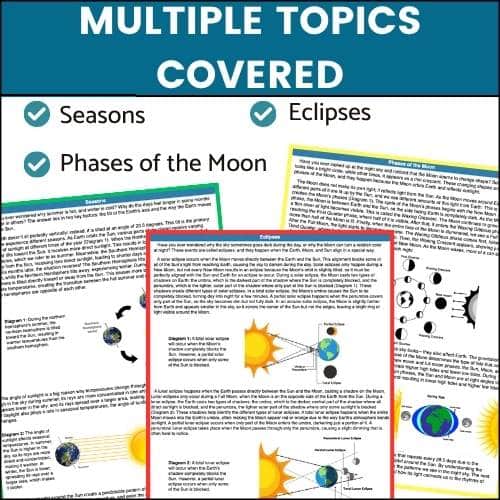 earth sun moon system moon phases seasons and solar and lunar eclipse ...